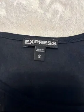 Express | Tops | Express Black Ruffle Front Tank | Poshmark